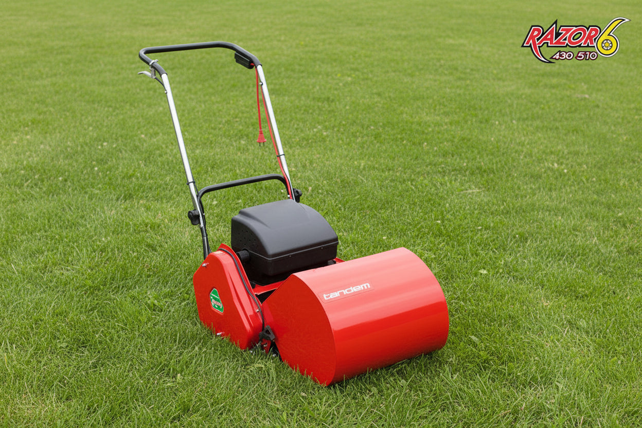 Tandem 20 Inch Cylinder Mower | Electric 6 Blade – GP Lawnmowers
